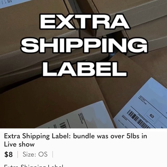 Accessories | Extra Shipping Label For Over 5 Pounds Items On Live ...